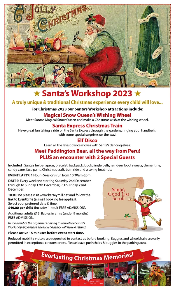 Santa Workshop 2023 – Kersey Mill Events